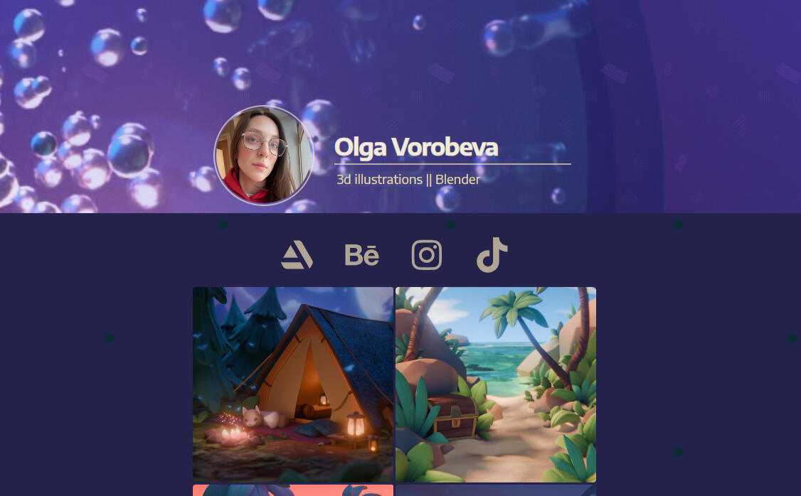 Olga Vorobeva - 3d illustrations || Blender
